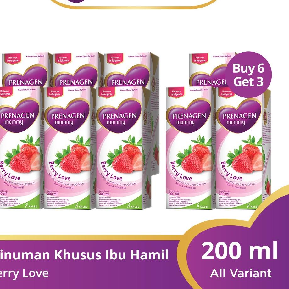 Jual Murah Lebay Buy 6 Get 3 Free PRENAGEN Mommy UHT Berry Love 200 ml | Shopee Indonesia