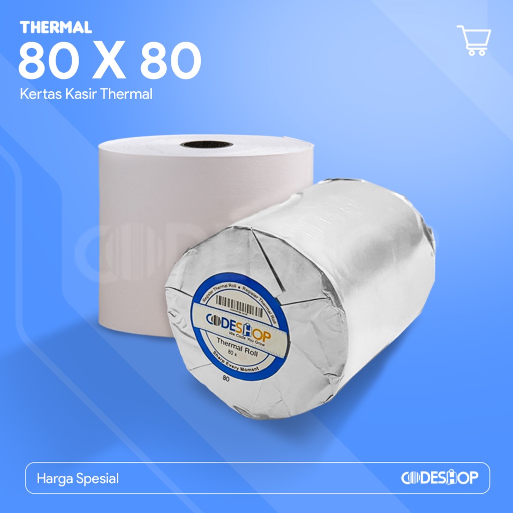 Jual Thermal Paper Roll 80 x 80 Kertas Struk Kasir Kertas Antrian ...
