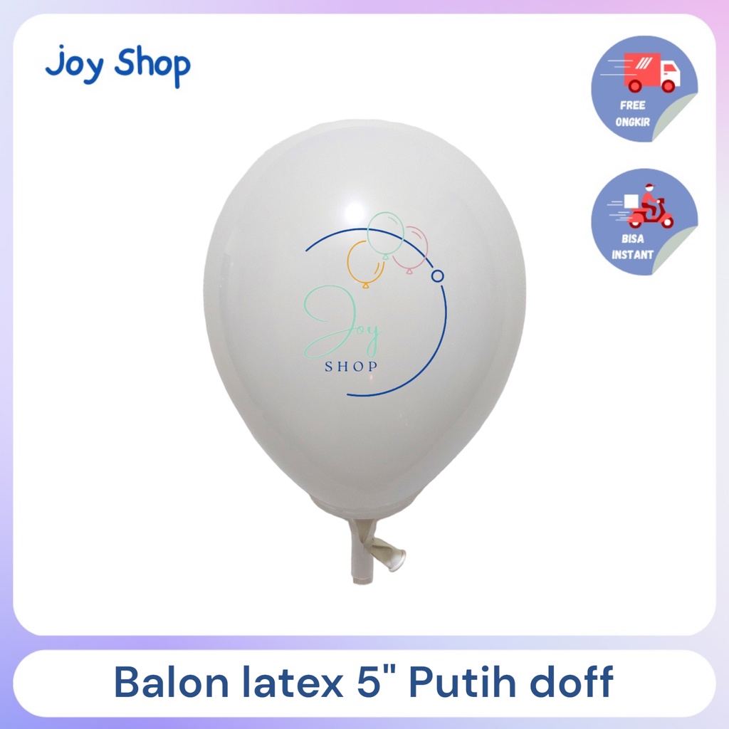 Jual Balon Latex 5 inch doff / 5" balloon satuan isi balon pvc bening ...