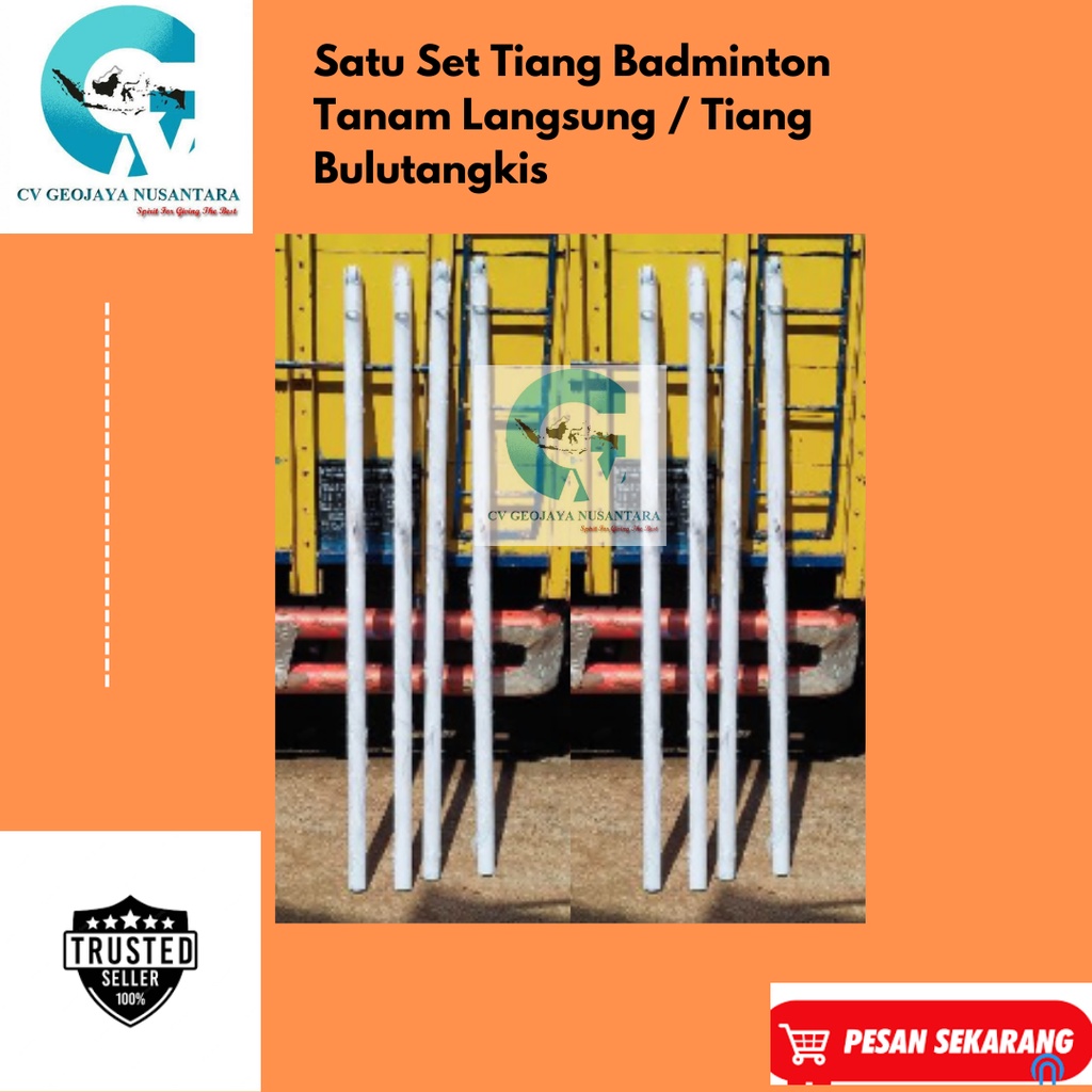 Jual Satu Set Tiang Badminton Tanam Langsung / Tiang Bulutangkis ...