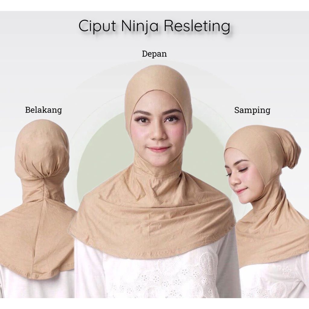 Jual Ciput Ninja Resleting Polos Rayon /Inner Kaos Ninja Resleting ...