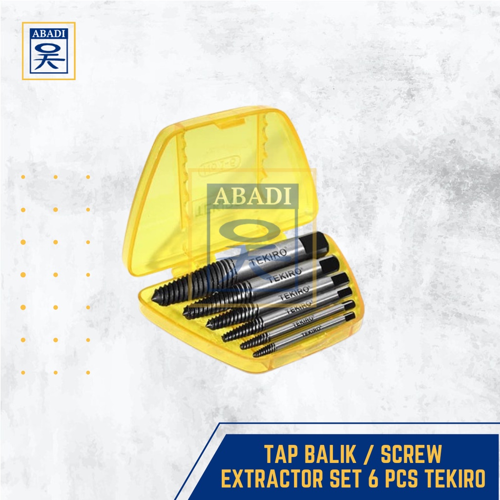 Jual TAP BALIK / SCREW EXTRACTOR SET 6 PCS TEKIRO | Shopee Indonesia