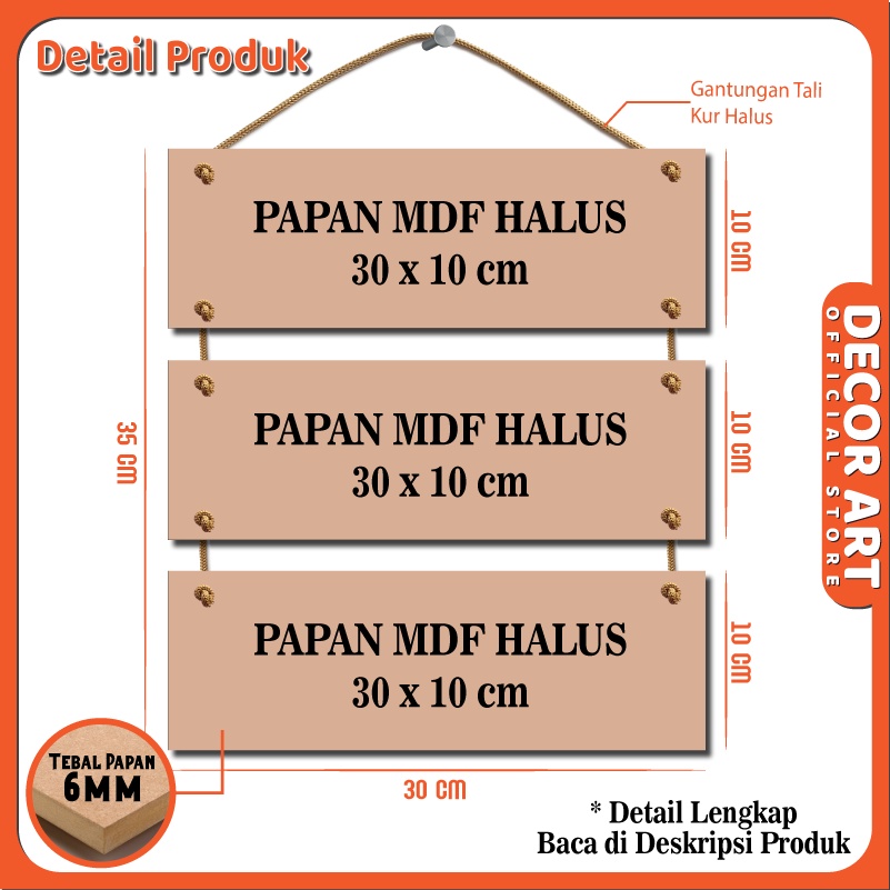 Jual DecorArt 30x30 Cm - Dekorasi 3 Susun Hiasan Dinding Tempat Wudhu ...