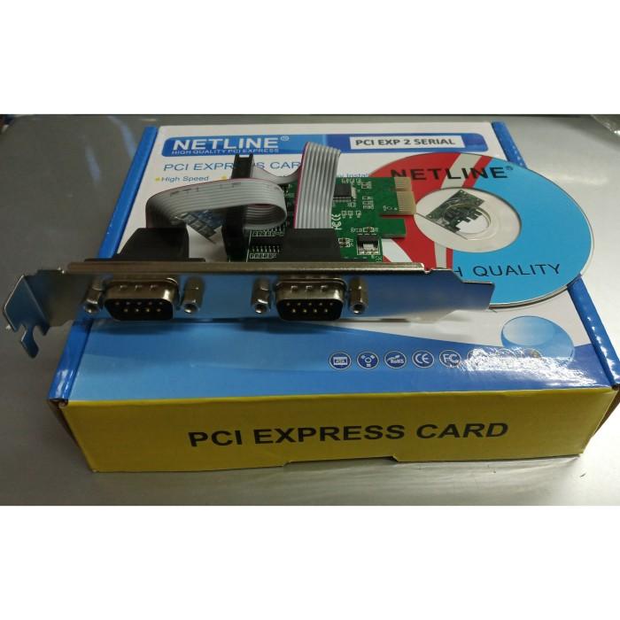 Jual PCIE PCI Express Serial RS232 DB9 Male 2 Port Netline | Shopee ...