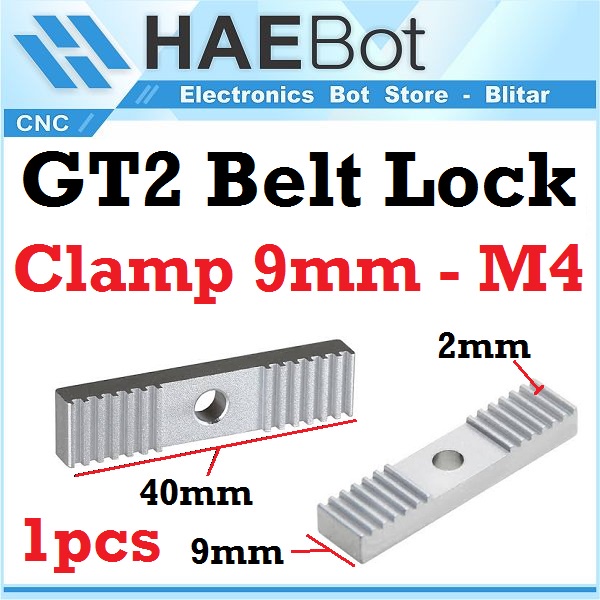 Jual [HAEBOT] GT2 Timing Belt Lock Fixing Pengunci Holder Bracket 9mm ...