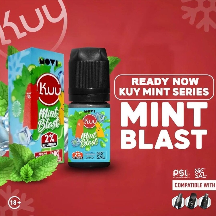 Jual KUY MINT BLAST SALTNIC 30ML 24MG BY MOVI E-LIQUID | Shopee Indonesia