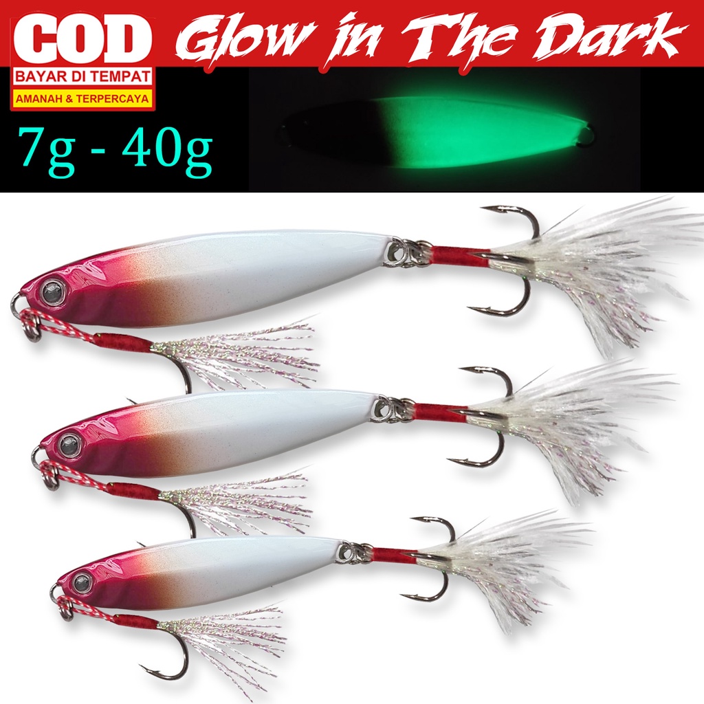 Jual Metal Jig GID Micro Glow in the Dark 7g 10g 20g 30g 40g Menyala di Air Malam Hari Model ...