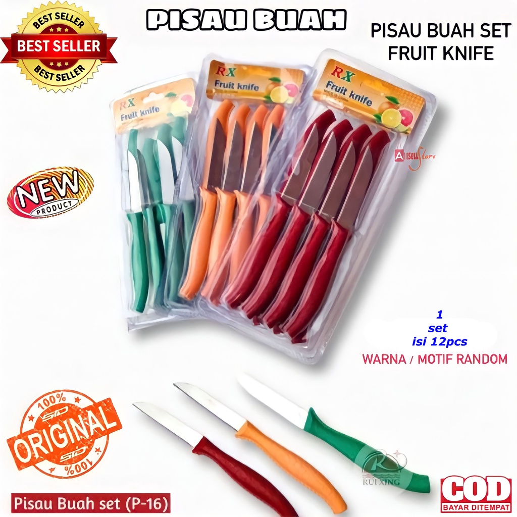 Jual ( BISA COD ) PROMO PISAU BUAH SET / PISAU SAYUR / PISAU MINI KECIL ...