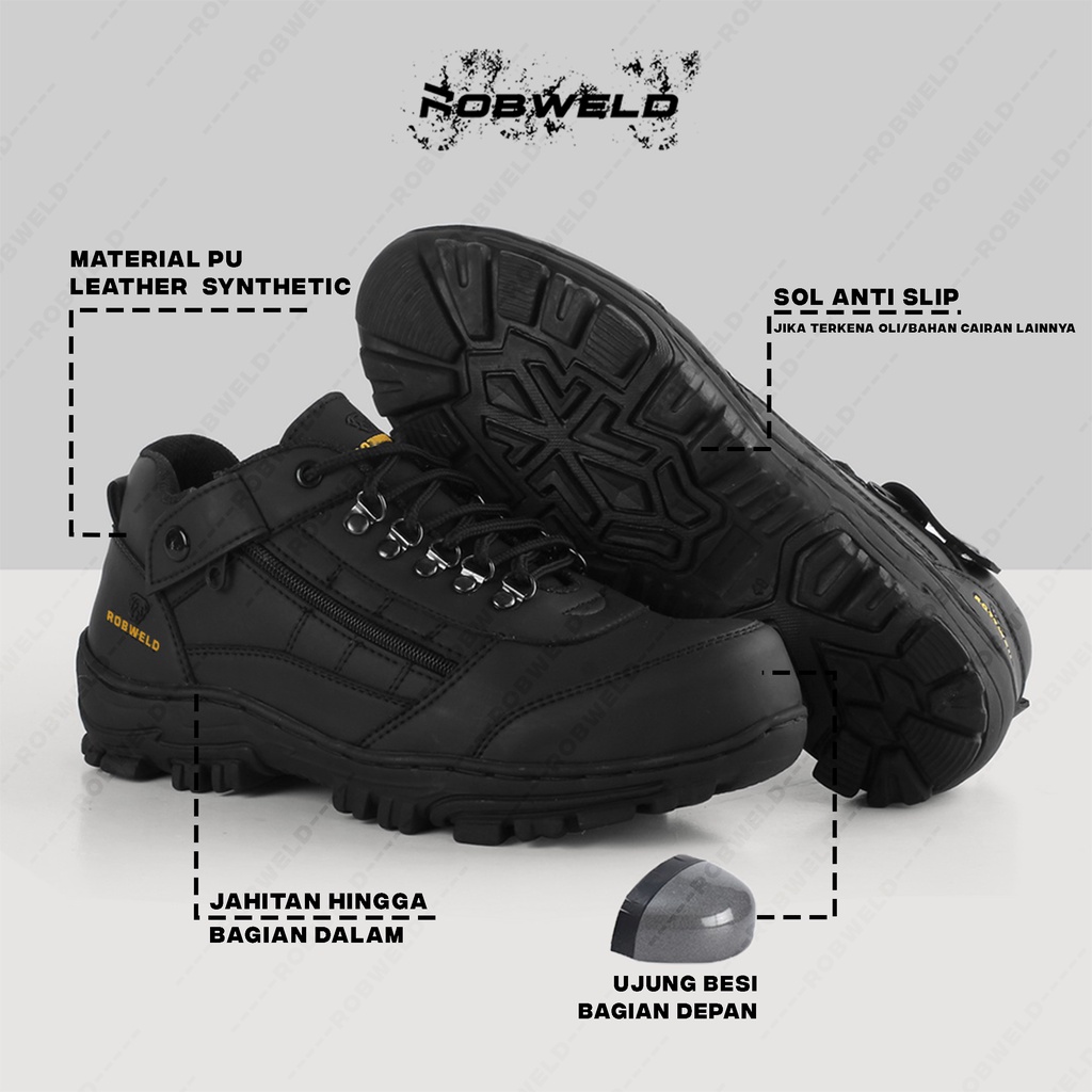 Jual Sepatu Safety Pria Ujung Besi Boot Sefty SEPATU SAFETY SEMI BOOTS ...
