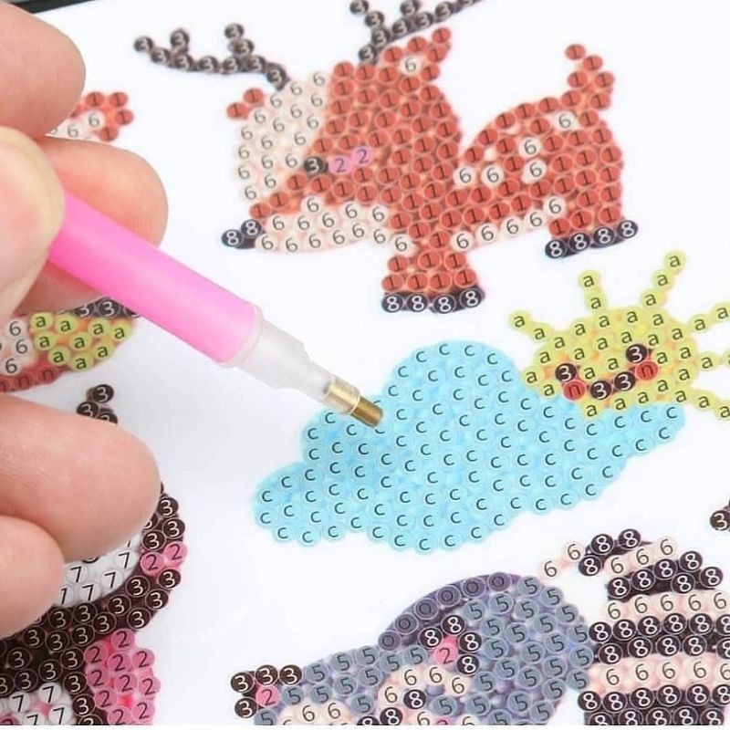 Jual SATUAN Diy Diamond Sticker Stiker Anak Magic Sticker Diamond Beads ...