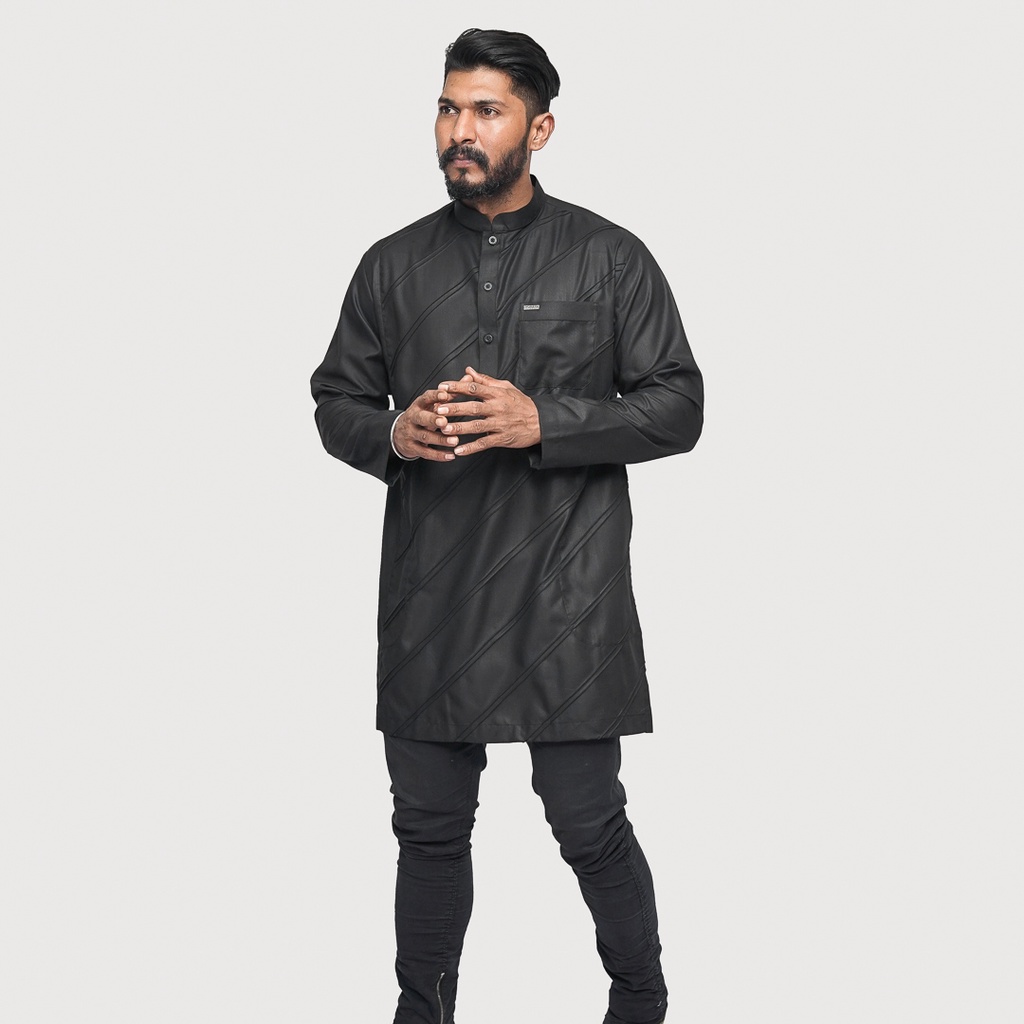 Jual Kurta Hitam Shahama | KRT-013 - Koko Lengan Panjang Eksklusif ...