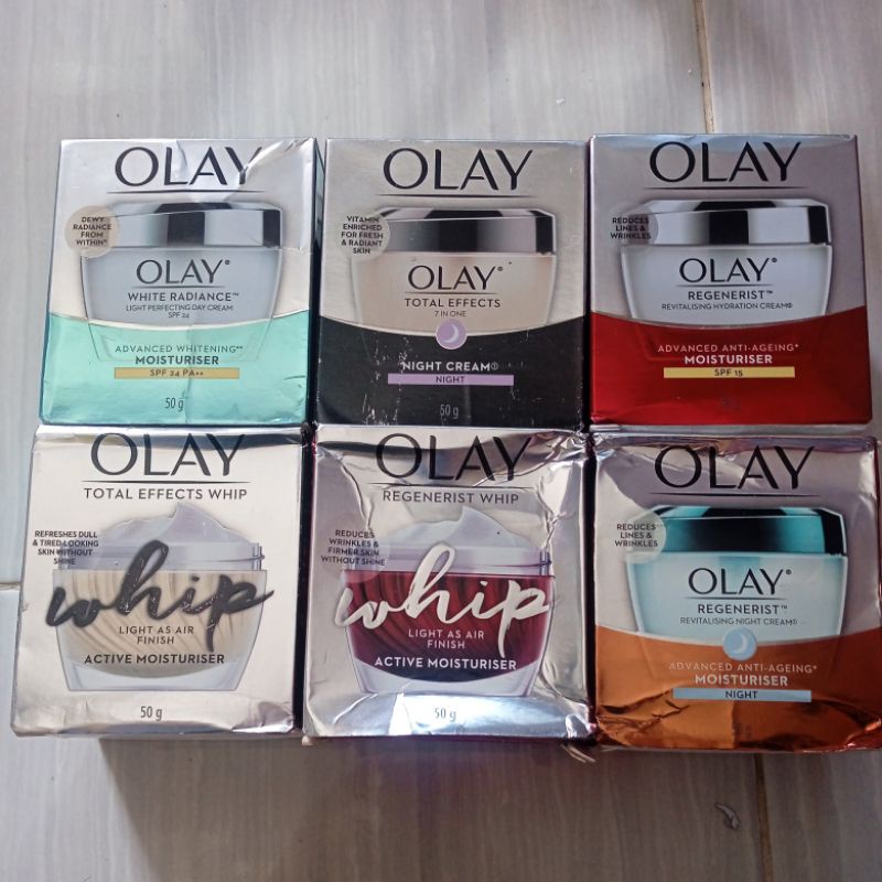 Jual olay regenerist whip /white radiance/ total effects 50g | Shopee ...