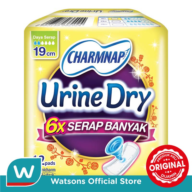 Jual CHARM Nap Urine Dry Pembalut 19Cm 12'S | Shopee Indonesia