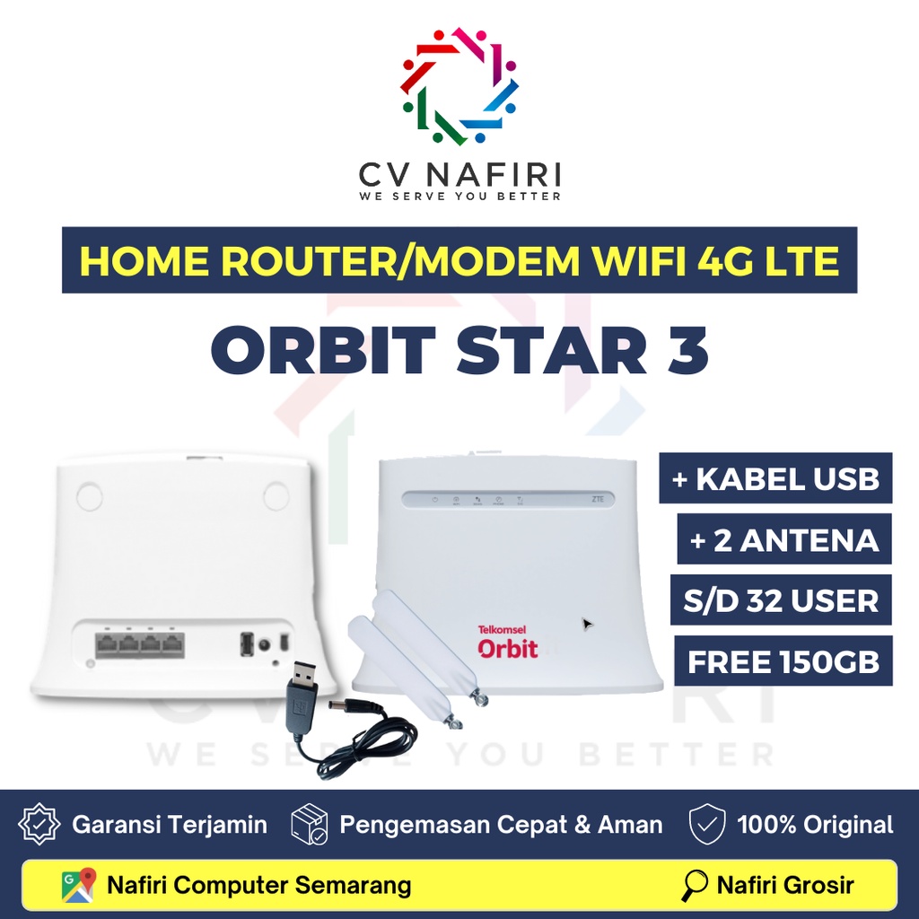 Jual MODEM ORBIT STAR 3 + ANTENA + KABEL STEP UP 12V POWERBANK FREE ...