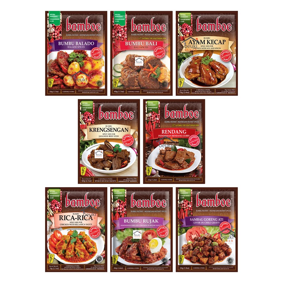 Jual Bamboe Bumbu Tumis Instan Khas Indonesia Berbagai Varian Pilih ...