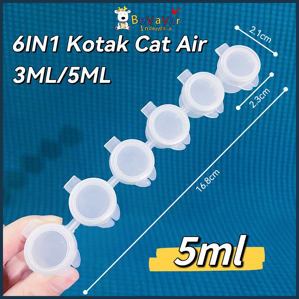 Jual BEVAVAR Pot cat tempat cat wadah cat air plastik 3ml & 5 ml ...