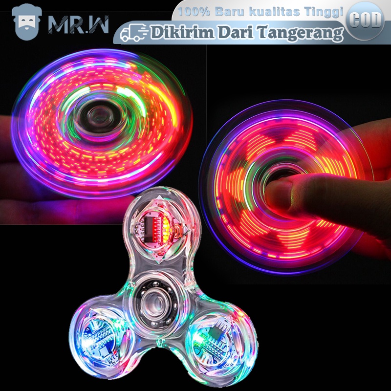 Jual LED Fidget Spinner Lampu Mainan Fidget Spinner Led Rainbow Fidget ...