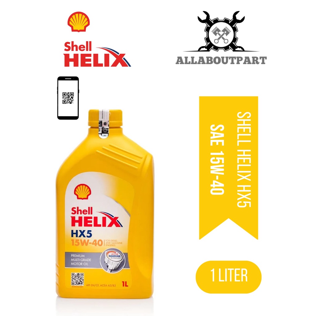 Jual Oli Shell Helix HX5 15W-40 - 1 LITER - Oli Motor - Oli Barcode ...