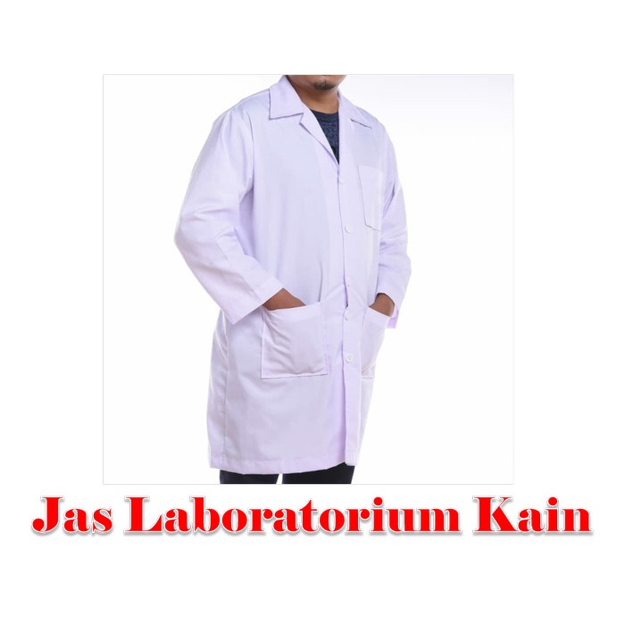 Jual Jas Laboratorium Bahan Kain Lengan panjang Jaslab Dokter | Shopee ...