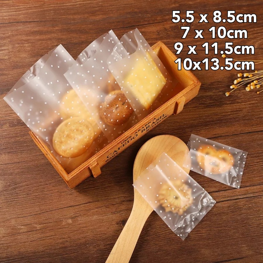 Jual (100 Pcs) Plastik Kue Doff Polkadot | Shopee Indonesia