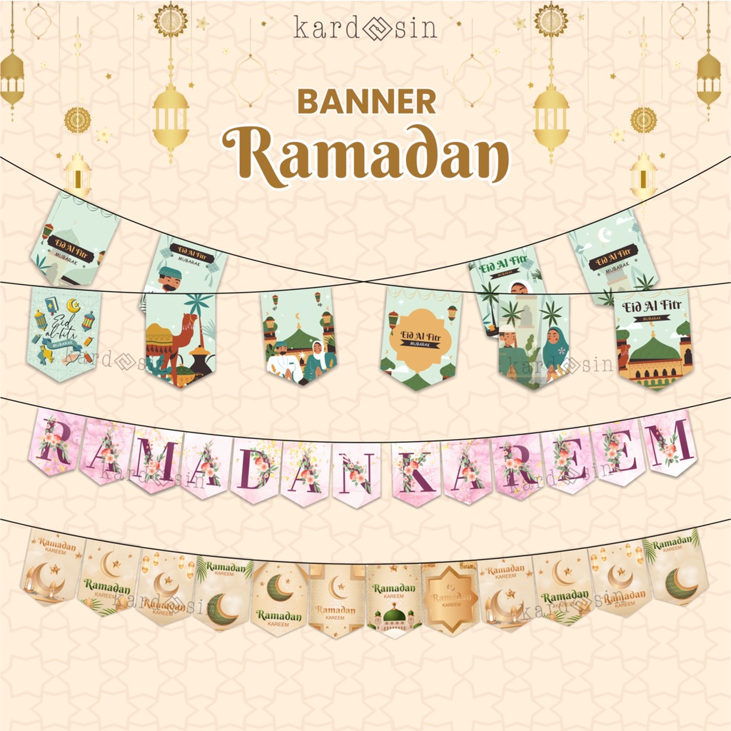 Jual [2,5 METER] BUNTING FLAG BANNER RAMADHAN RAMADAN KAREEM IDUL FITRI ...