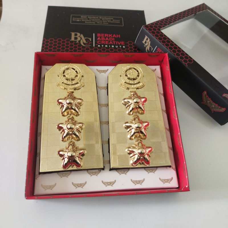 Jual Pangkat Pdu PolPP 4B Full plat Gold Exclusive Bac Atribut | Shopee ...