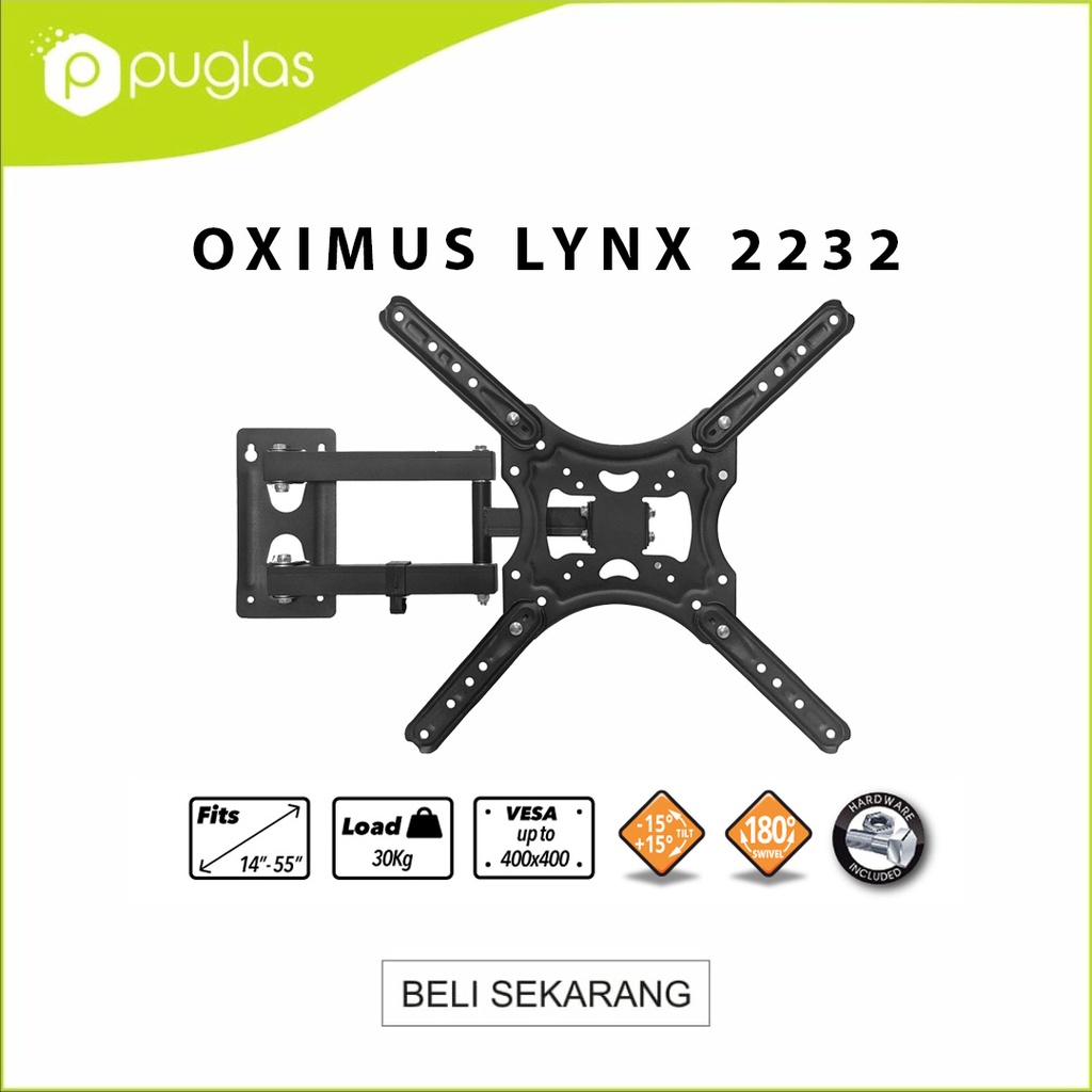 Jual Bracket Dinding TV Monitor LED LCD Oximus LYNX-2232 14" - 55" Inch ...