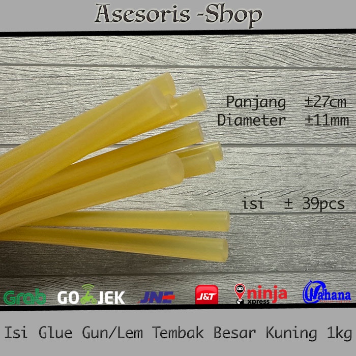Jual Isi Lem Tembak besar warna Kuning 1kg | Isi Lem Tembak Kecil warna ...