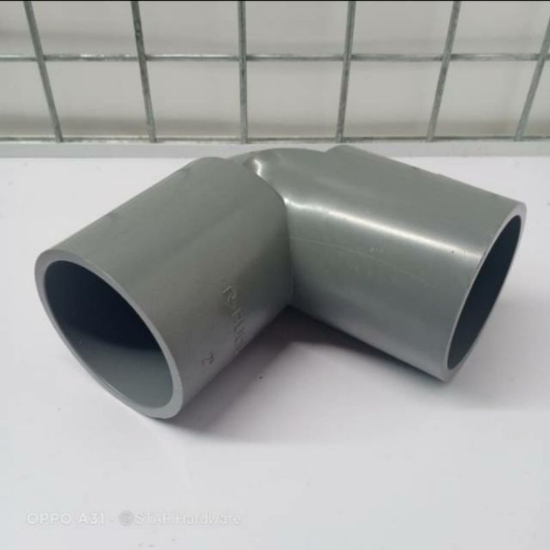 Jual Knee Aw 2 inch Rucika elbow pvc keni 2" (Tebal) | Shopee Indonesia