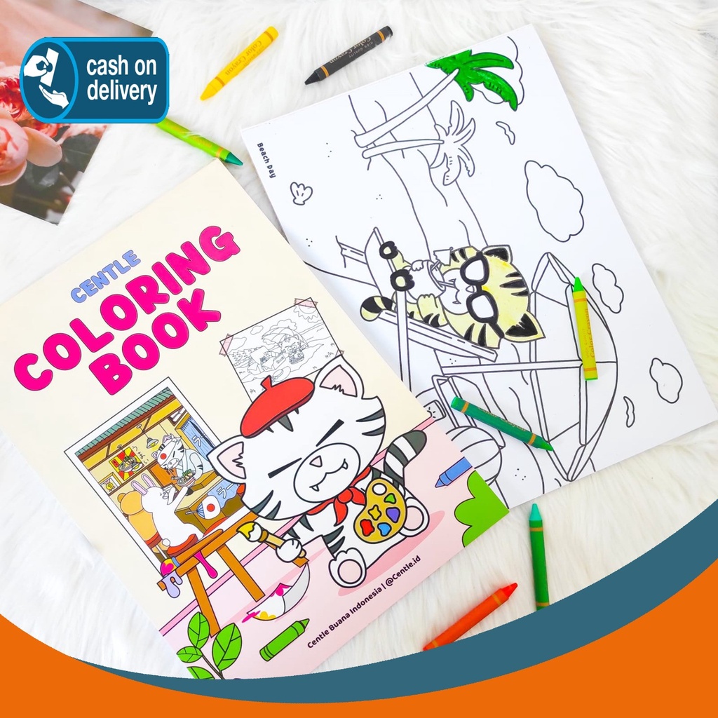 Jual COLORING BOOK CENTLE.ID MACAN BUKU GAMBAR MEWARNAI UKURAN A4 ISI ...