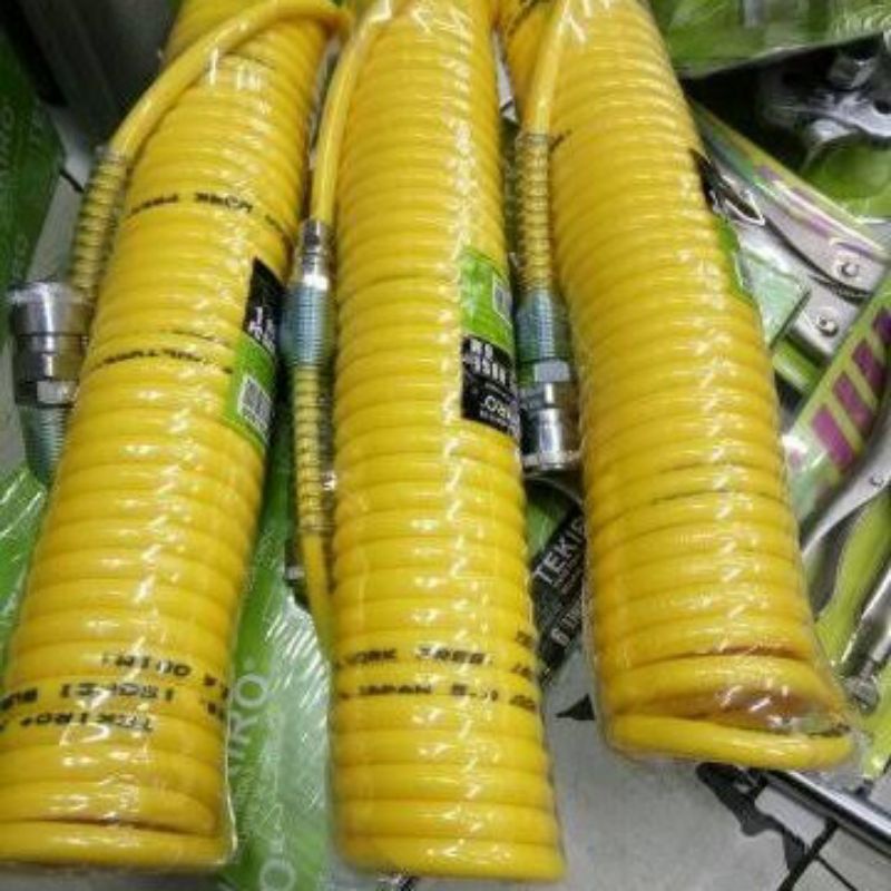 Jual TEKIRO selang recoil kuning 12m / selang angin kompresor 12 meter ...