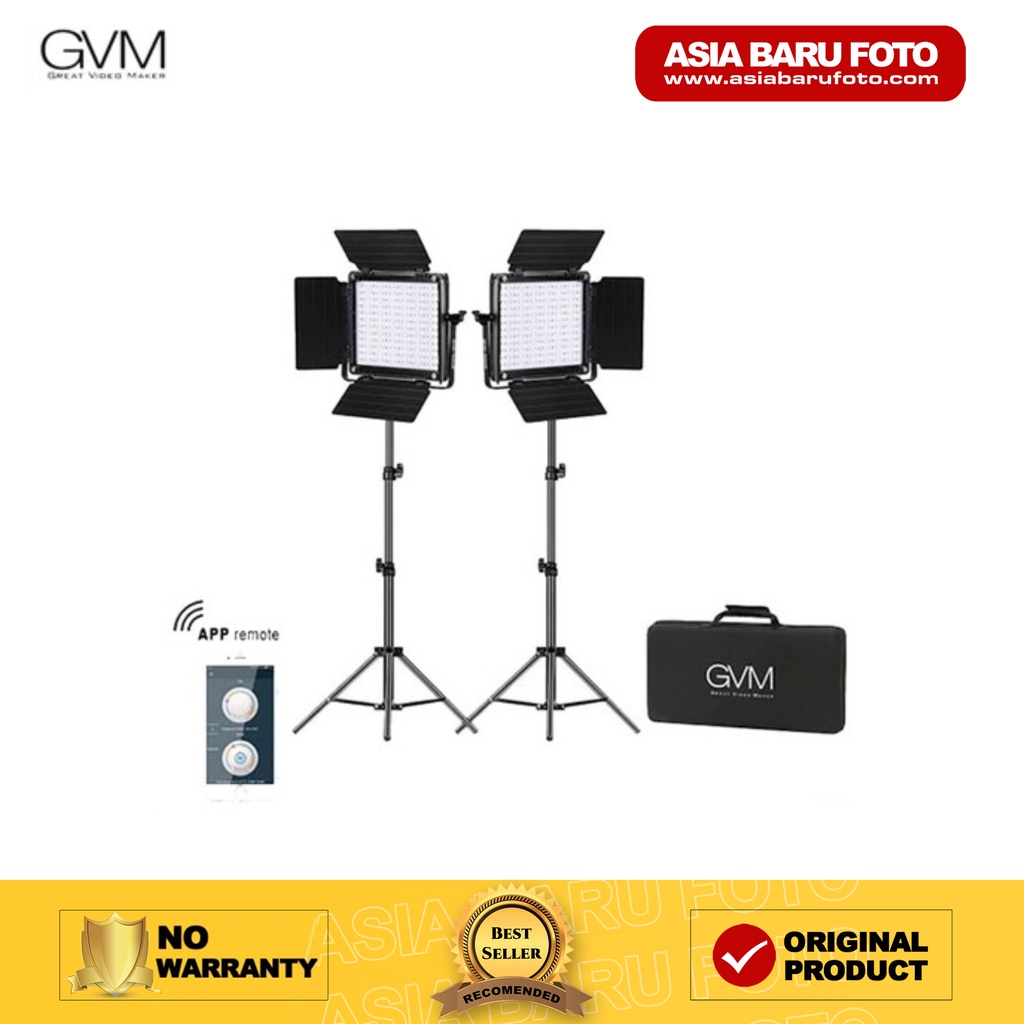 Jual Led Vlog GVM 800D-RGB 2 Light Stand App Remote Control | Shopee ...