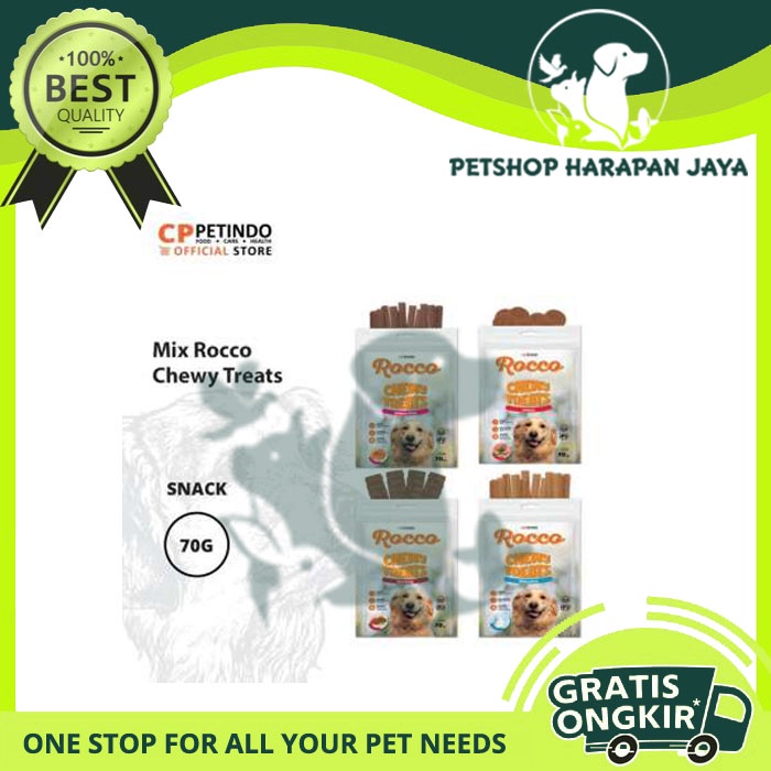 Jual Rocco Chewy Treats 70gr - Snack Anjing All Variant | Shopee Indonesia