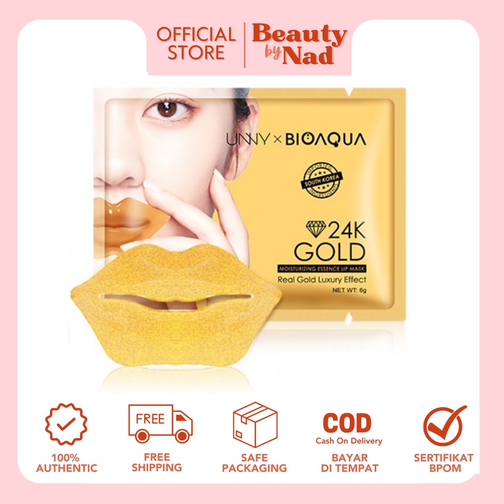 Jual BIOAQUA 24K Gold Moisturizing Essence Lip Mask 6g | Shopee Indonesia