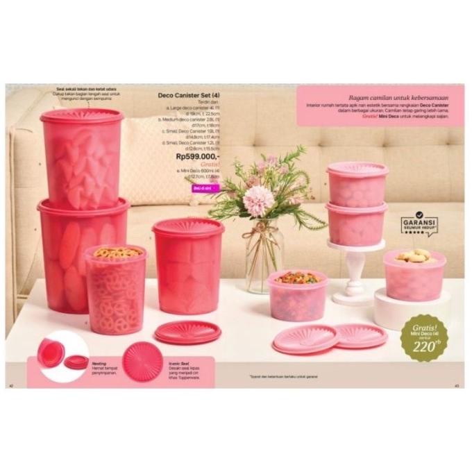 Jual Deco canister set free tupperware | Shopee Indonesia