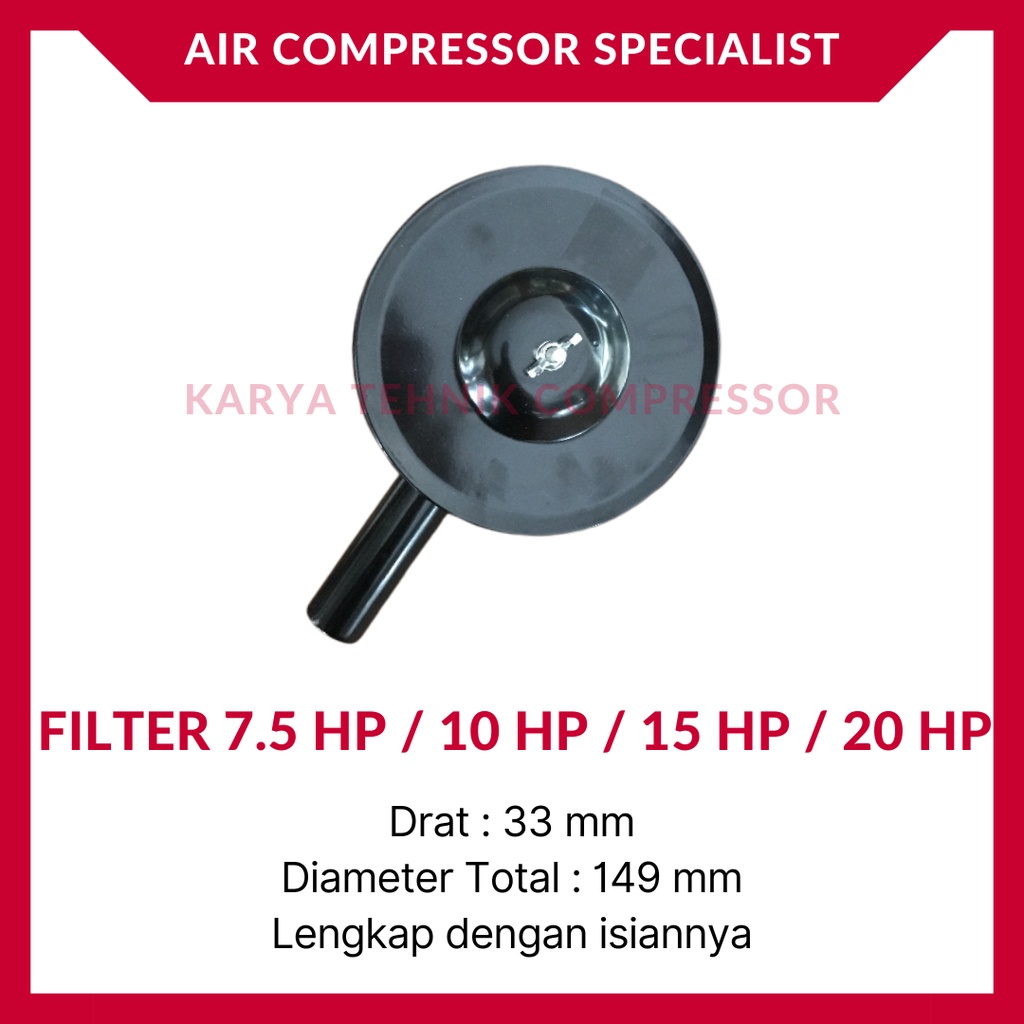 Jual Air Filter Assy Set 1 Inch Kompresor Udara 7.5 HP 10 HP 15 HP 20 ...
