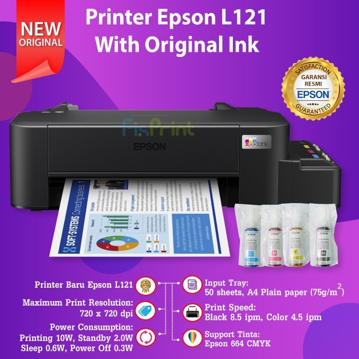 Jual EPSON L121 Printer - Original Ink | Shopee Indonesia