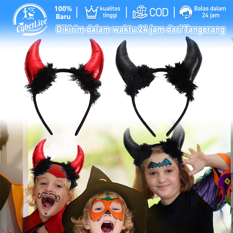Jual Bando Devil Cosplay Pesta Halloween Bando Iblis Devil Ears ...