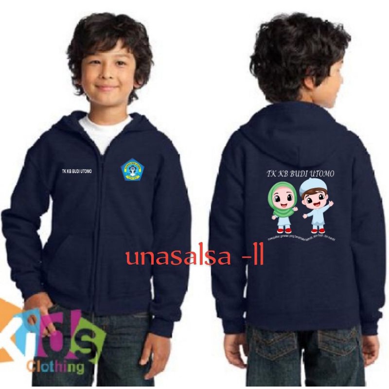 Jual Zeket Hoodie Zipper anak sekolah seragam sekolah BORDIR CUSTOM ...