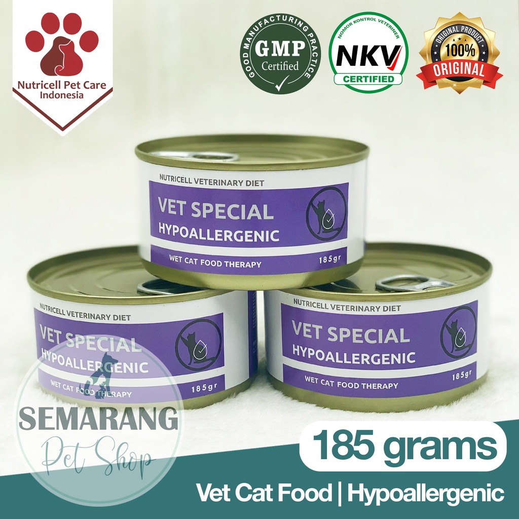Jual Cat Food NUTRICELL VET SPECIAL Hypoallergenic 185gr | Wet Food ...