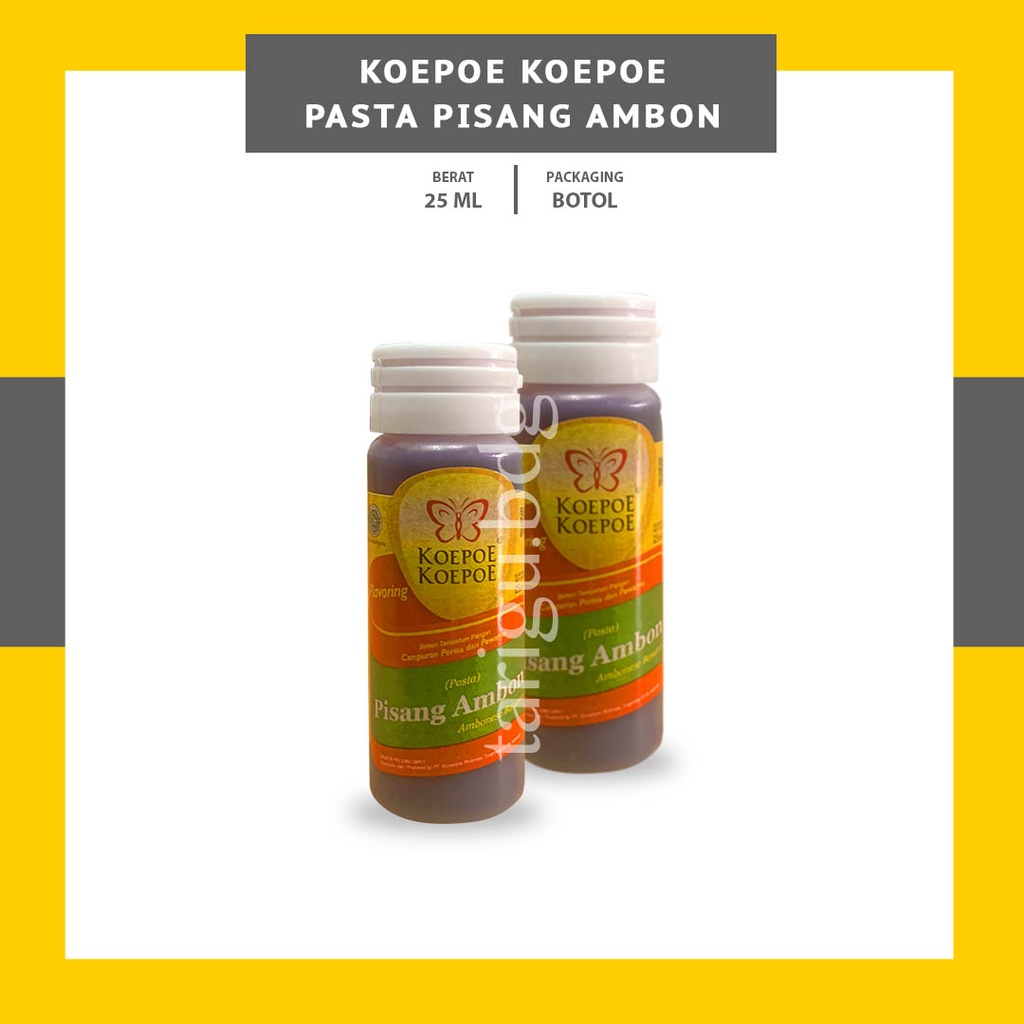 Jual KOEPOE - KOEPOE PERISA PASTA MAKANAN 25ML - KUPU KUPU AROMA PASTA ...