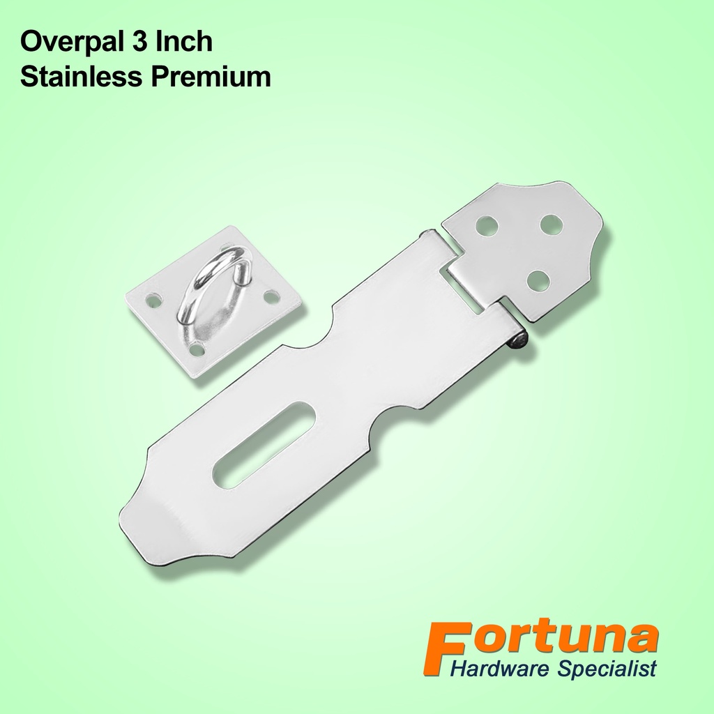 Jual FORTUNA Overpal Lurus Kecil 3 Inch / Kunci Pintu Overpal Stainless ...