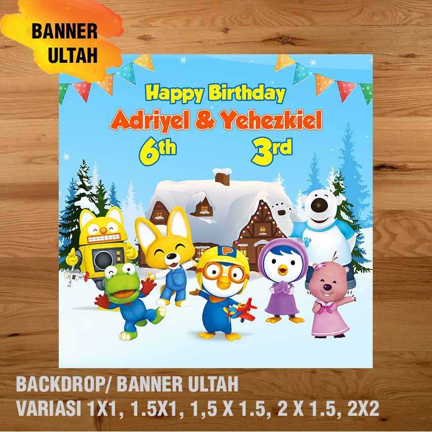 Jual PORORO BANNER/ BACKDROP/ SPANDUK ULANG TAHUN UL-TAH | Shopee Indonesia
