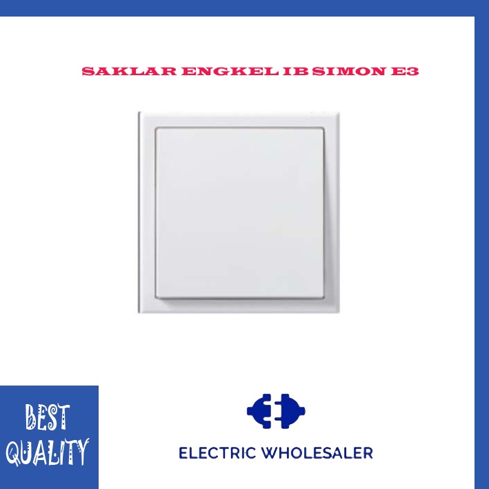 Jual SAKLAR ENGKEL IB SIMON E3 WHITE | Shopee Indonesia