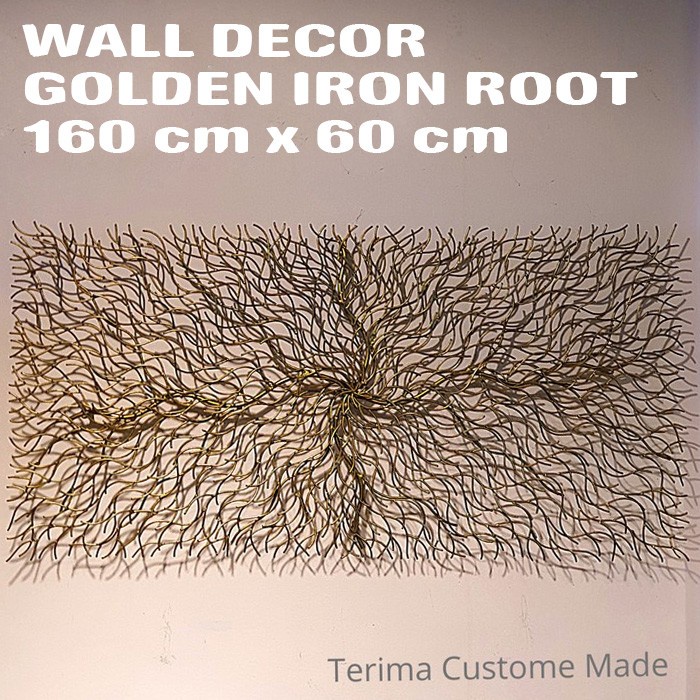 Jual Hiasan Dinding Akar Metal Emas Recta 160x60cm | Shopee Indonesia