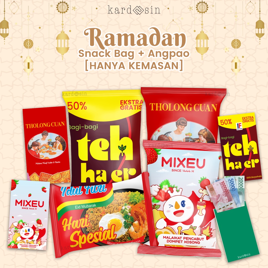 Jual [HANYA KEMASAN] RAMADHAN SNACK BAG & ANGPAO ANGPAU RAMADAN IDUL ...
