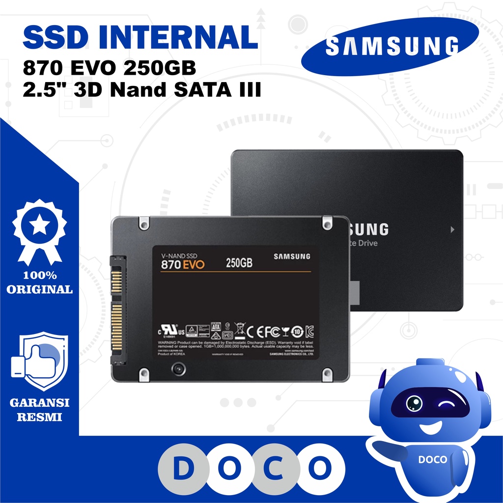 Jual Samsung SSD Internal 870 EVO 250GB 2.5" 3D Nand SATA III ...