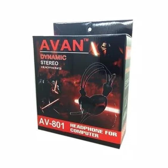 Jual HEADSET AVAN AV-801 DYNAMIC HEADPHONES / stereo HEADset headphone ...