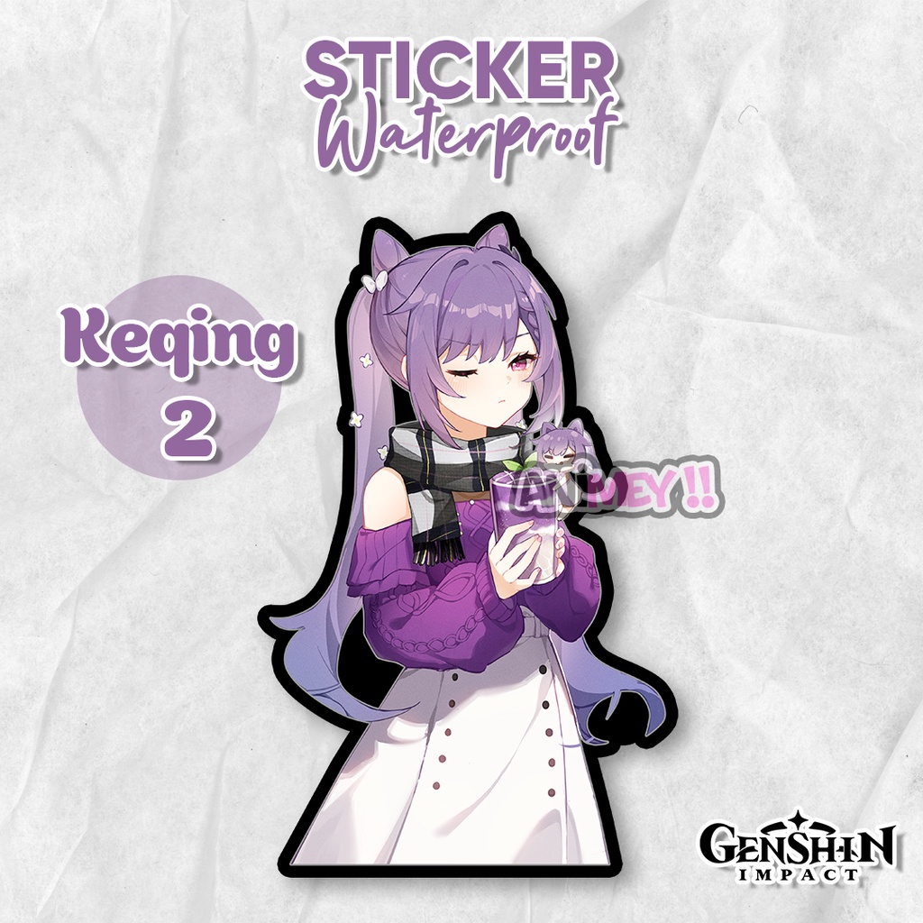 Jual Stiker Keqing Genshin Impact/ Sticker Anime Waterproof | Shopee ...