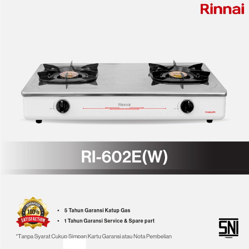 Jual Rinnai Kompor Gas 2Tungku | EXITE Series | RI-602E/602E(W) | Shopee Indonesia